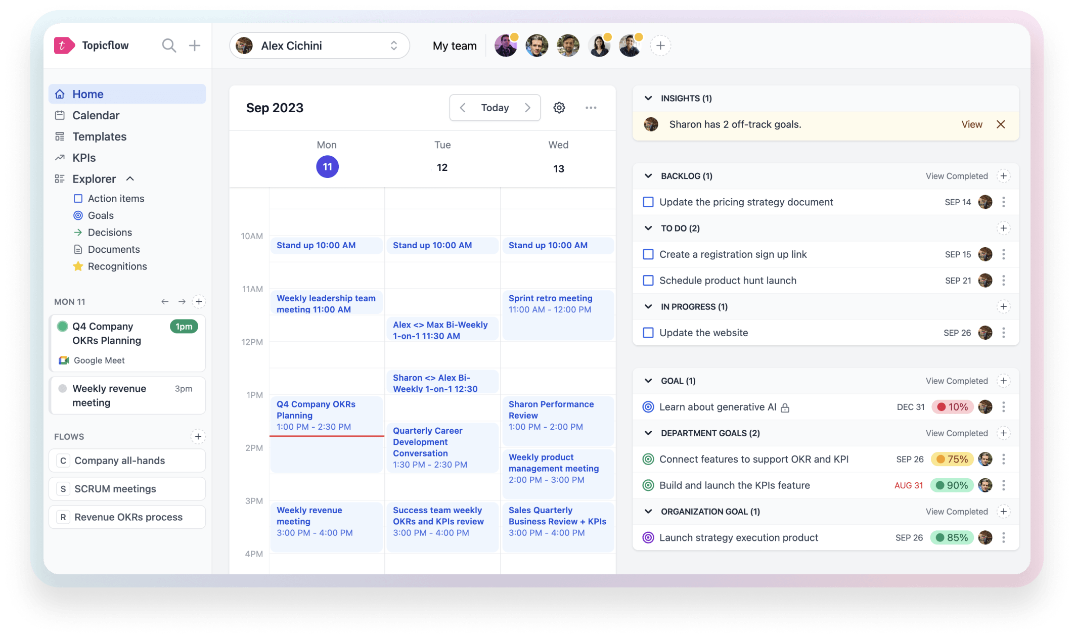 Topicflow - Performance Management, reimagined with AI.