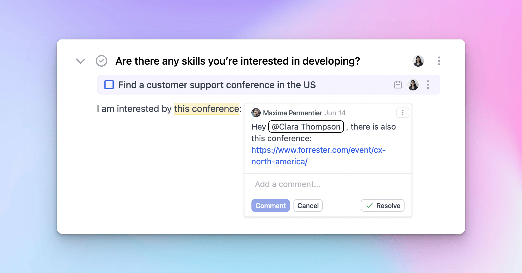 Inline commenting and Search - Topicflow