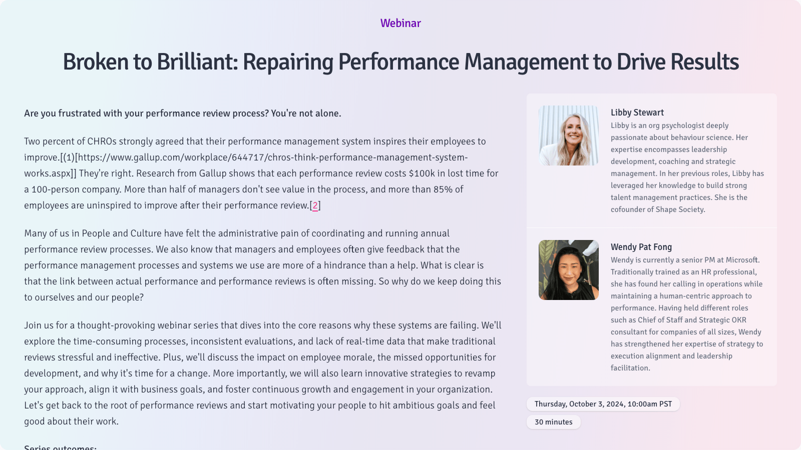 Webinar: Broken to Brilliant: Repairing Performance Management to Drive Results - Topicflow